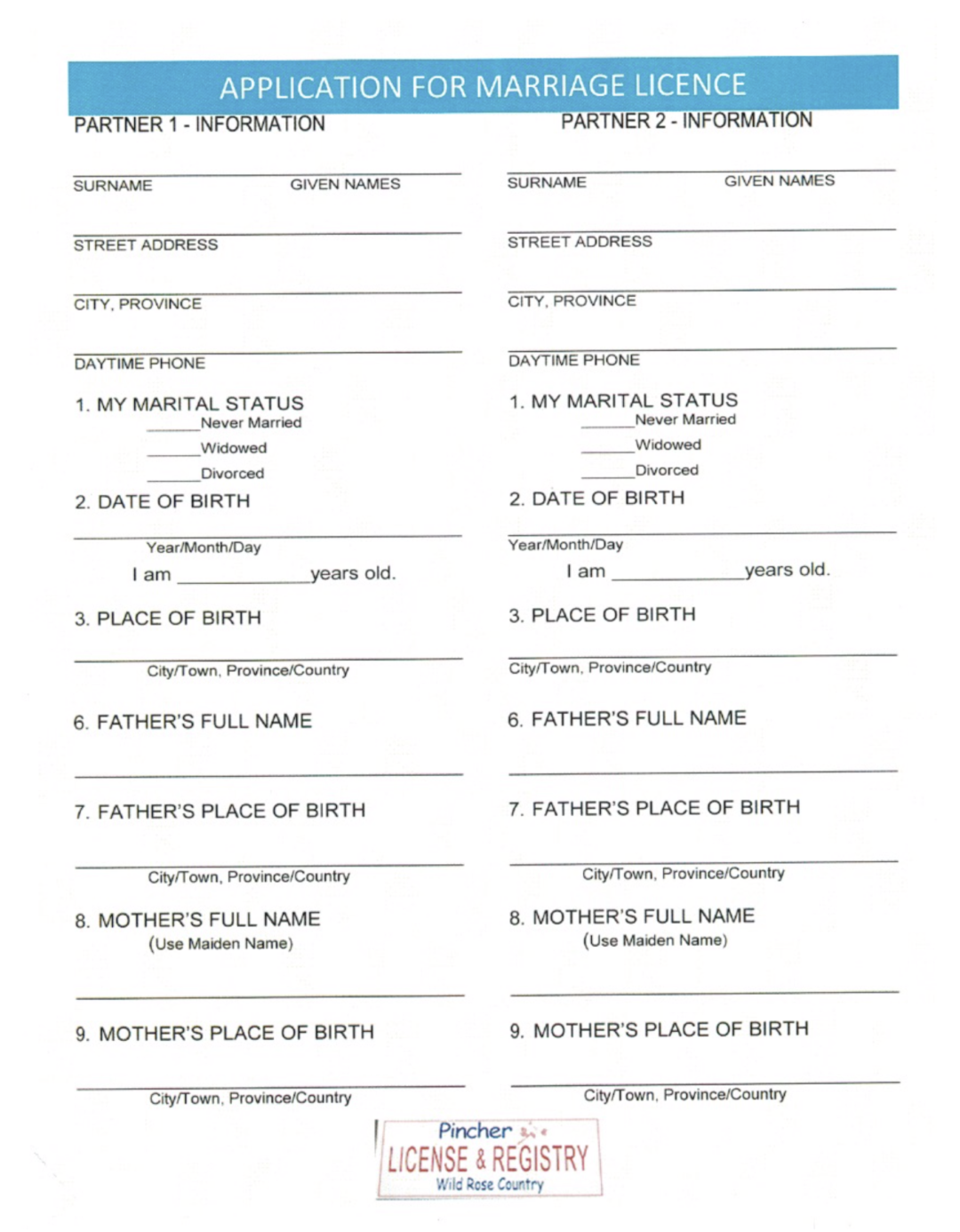 Pincher License & Registry | Alberta Authorized Registry Agent